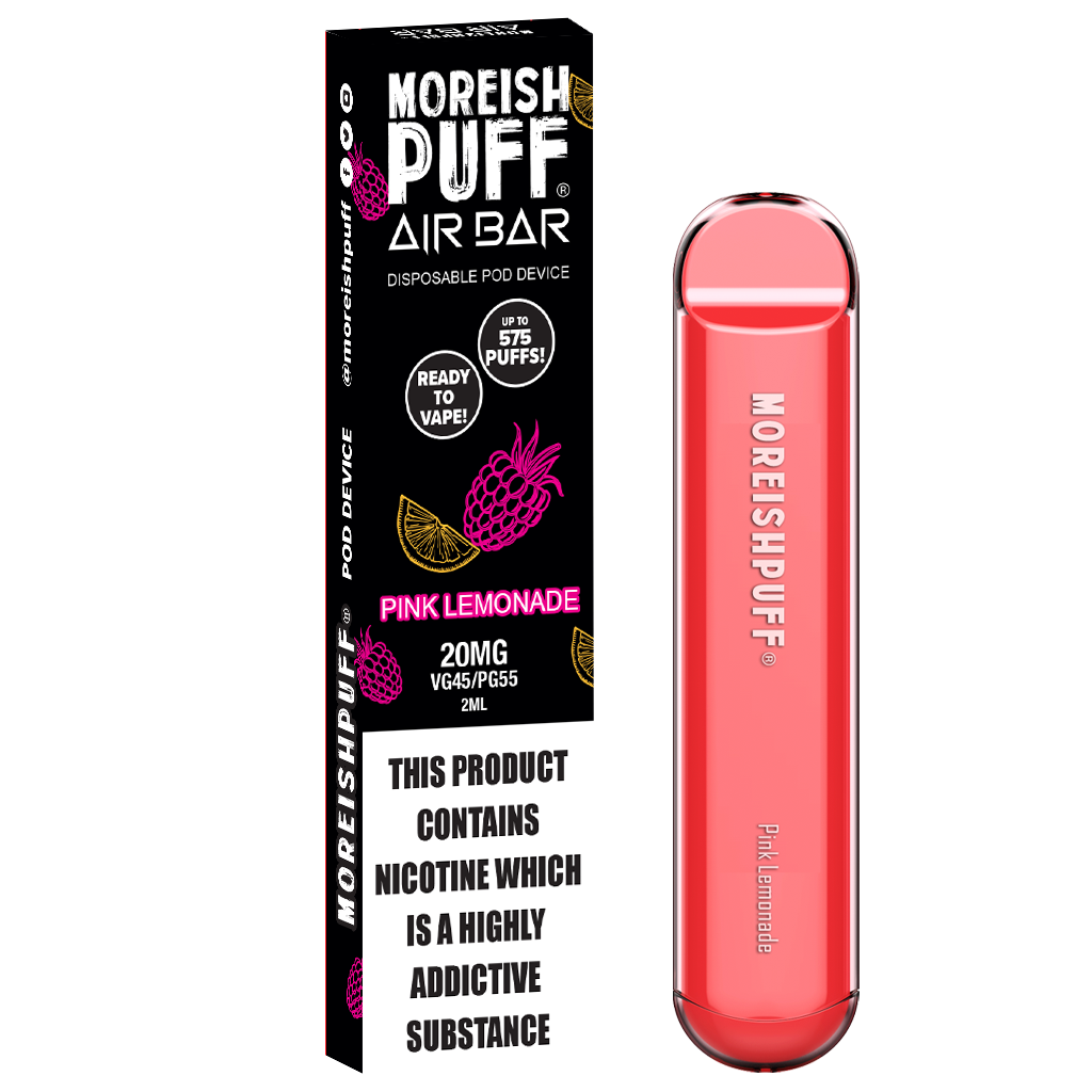 Moreish Puff Pink Lemonade Disposable Pod Device - Disposable Pod ...