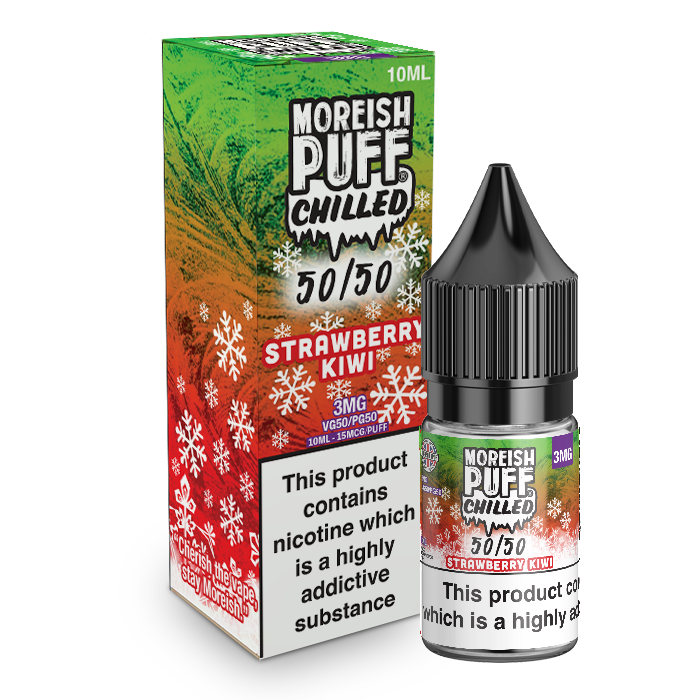 Moreish Puff Strawberry and Kiwi Chilled 10ml 50/50 E-Liquid